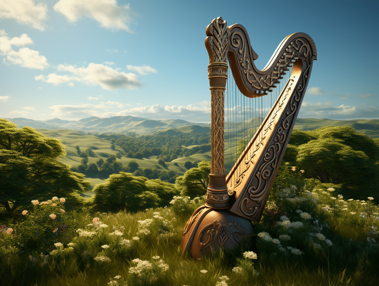 Harpe celtique irlandaise : origines, signification et traditions - Fuveau